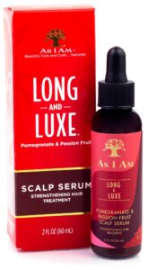 as i am long and luxe scalp serum - 2 ounce - strengthening nano treatment - enriched with biotin, aloe vera, and saw palmetto