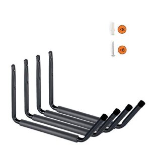 wintek heavy duty giant arm hang-it-all wall mount storage hook rack for sup&surfboard,ski&snow board,skate board,long board,paddle board|home garage storage&organization hangers-4 pack (black)