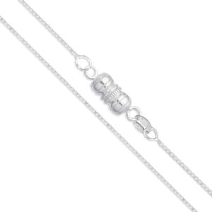 sterling silver box chain 1.5mm solid 925 italy lightweight wide magnetic clasp necklace 20"