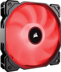 corsair af140 led low noise cooling fan, single pack - red,co-9050086-ww