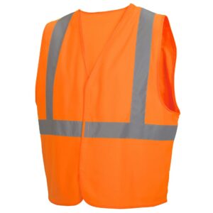 Pyramex RVHL2920M RVHL29 Series Vest Hi-Vis orange vest with plain bag - Size Medium