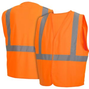 Pyramex RVHL2920M RVHL29 Series Vest Hi-Vis orange vest with plain bag - Size Medium