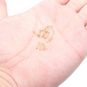 Hoeudjo Nose Studs Surgical Steel Cubic Zirconia Nose Rings Piercing Kit for Women Men Bone Nostril Rings Jewelry 20 Gauge with 1.5mm Ball Flat Gold Tone 16 Pieces