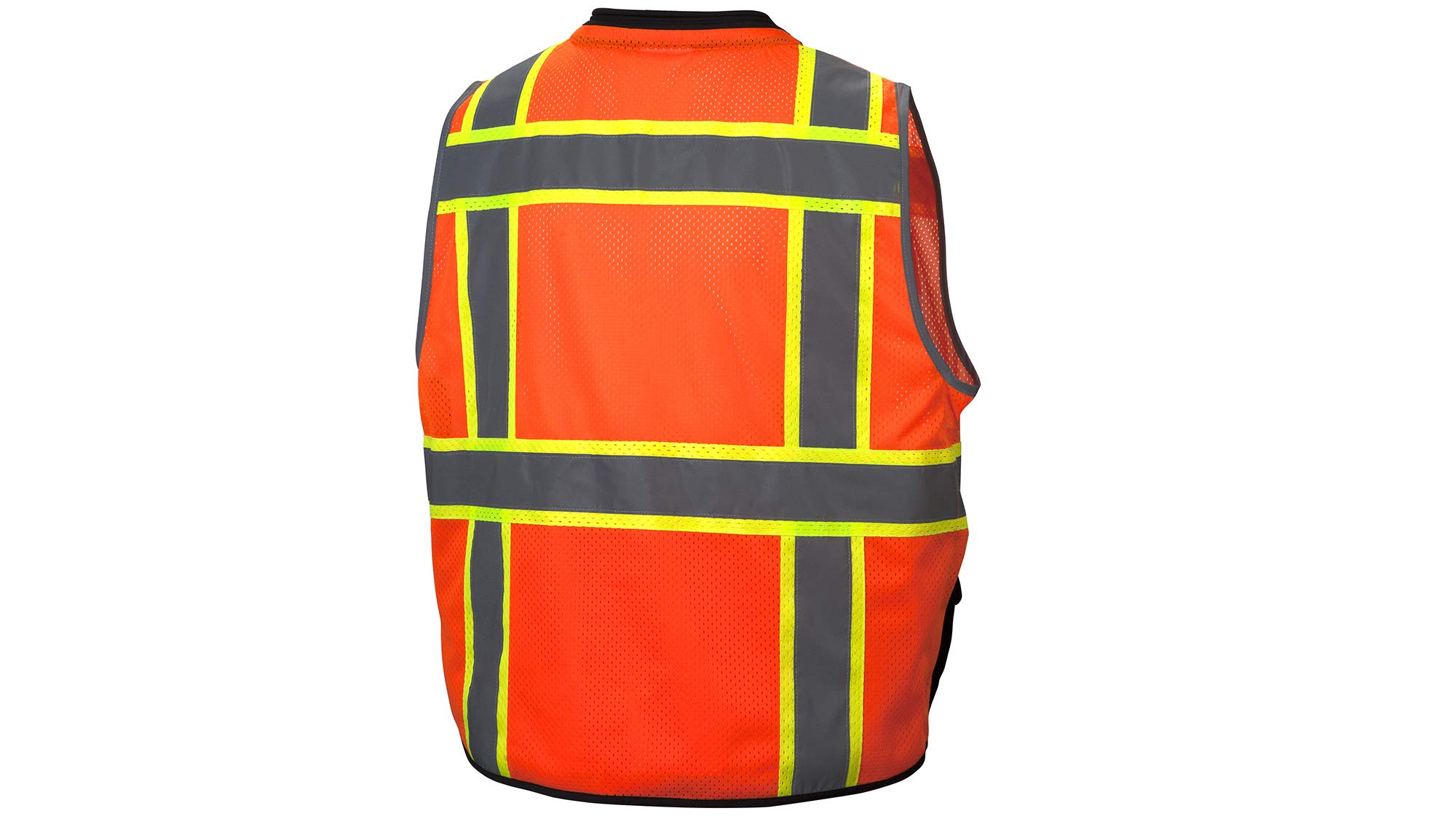 Pyramex RVZ4420BX2 RVZ44 Series Vest Hi-Vis Orange - Black Bottom- Size 2X Large