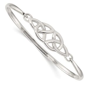 jewelryweb - 925 sterling silver celtic knot expandable stackable bangle bracelet - celtic jewelry for women - itrish jewelry - claddagh bangle bracelet - st patricks day gift for her