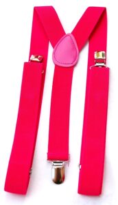 fashion suspenders (one size, neon pink)