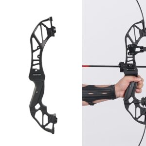 Toparchery Archery Takedown Recurve Bow Hunting Long bow Set Alloy Riser - Right Hand Black - Draw Weight 30lbs 40lbs - with Arrow Sight, Arrow Brush (Black, 40lbs)