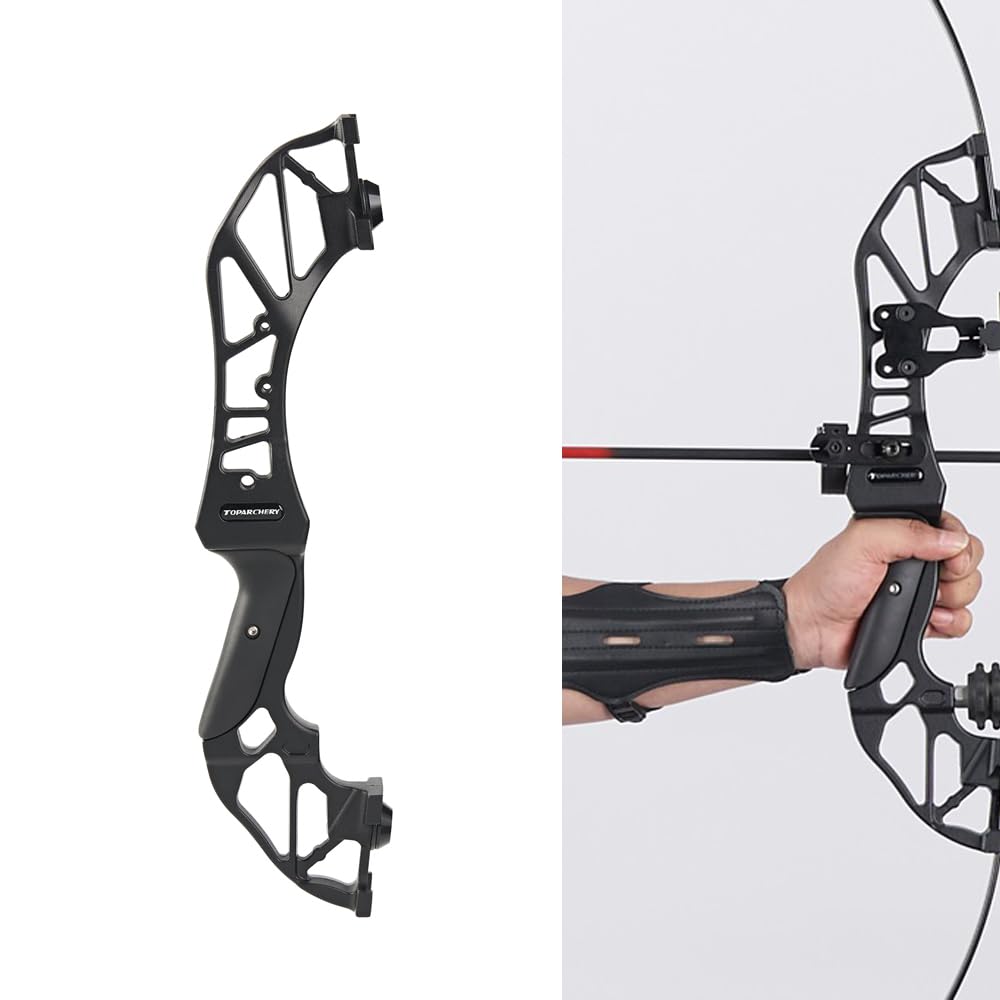 Toparchery Archery Takedown Recurve Bow Hunting Long bow Set Alloy Riser - Right Hand Black - Draw Weight 30lbs 40lbs - with Arrow Sight, Arrow Brush (Black, 40lbs)