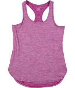 reebok womens singlet racerback tank top, pink, x-large