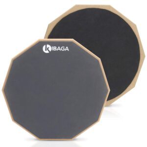 silent drum practice pad - 12 inches double sided drum pad provides a great rebound - perfect snare drum pad for quiet workouts on snare drums and on your lap