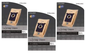 electrolux el200f s-bag classic vacuum bag, 5 bags per pack, 15 bags total3