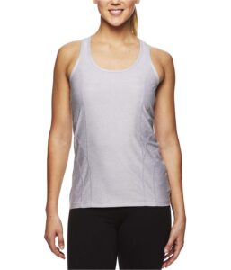 reebok womens space dye print racerback tank top, grey, small