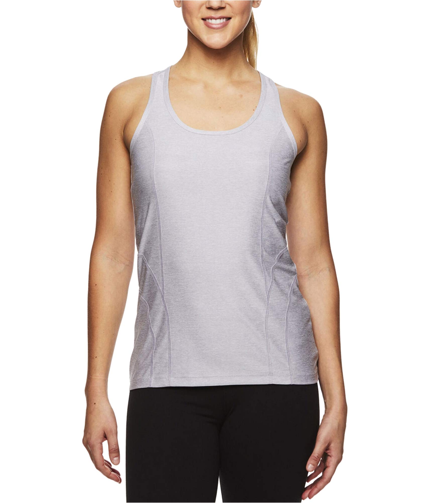 Reebok Womens Space Dye Print Racerback Tank Top, Grey, Small