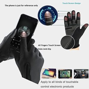 Jeniulet Waterproof Gloves -30℉ Mens Winter Warm All Finger Touch Screen Gloves for Cycling and Outdoor Work