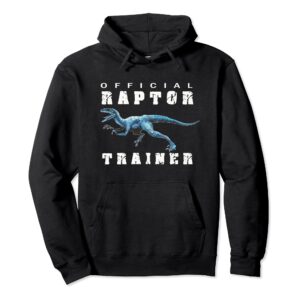 Jurassic Dinosaur Men Women Kids Blue Raptor Trainer Pullover Hoodie