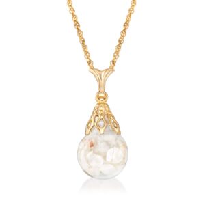 ross-simons floating opal pendant necklace in 14kt yellow gold. 20 inches