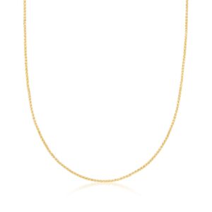 ross-simons 1mm 14kt yellow gold wheat-chain necklace. 20 inches