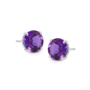 ross-simons 3.40 ct. t.w. amethyst studs in 14kt white gold