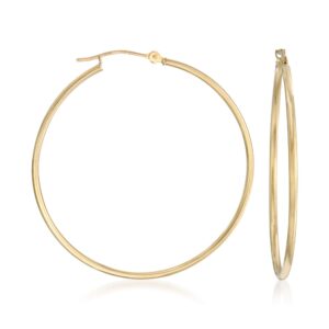 ross-simons 1.5mm 14kt yellow gold extra-large hoop earrings