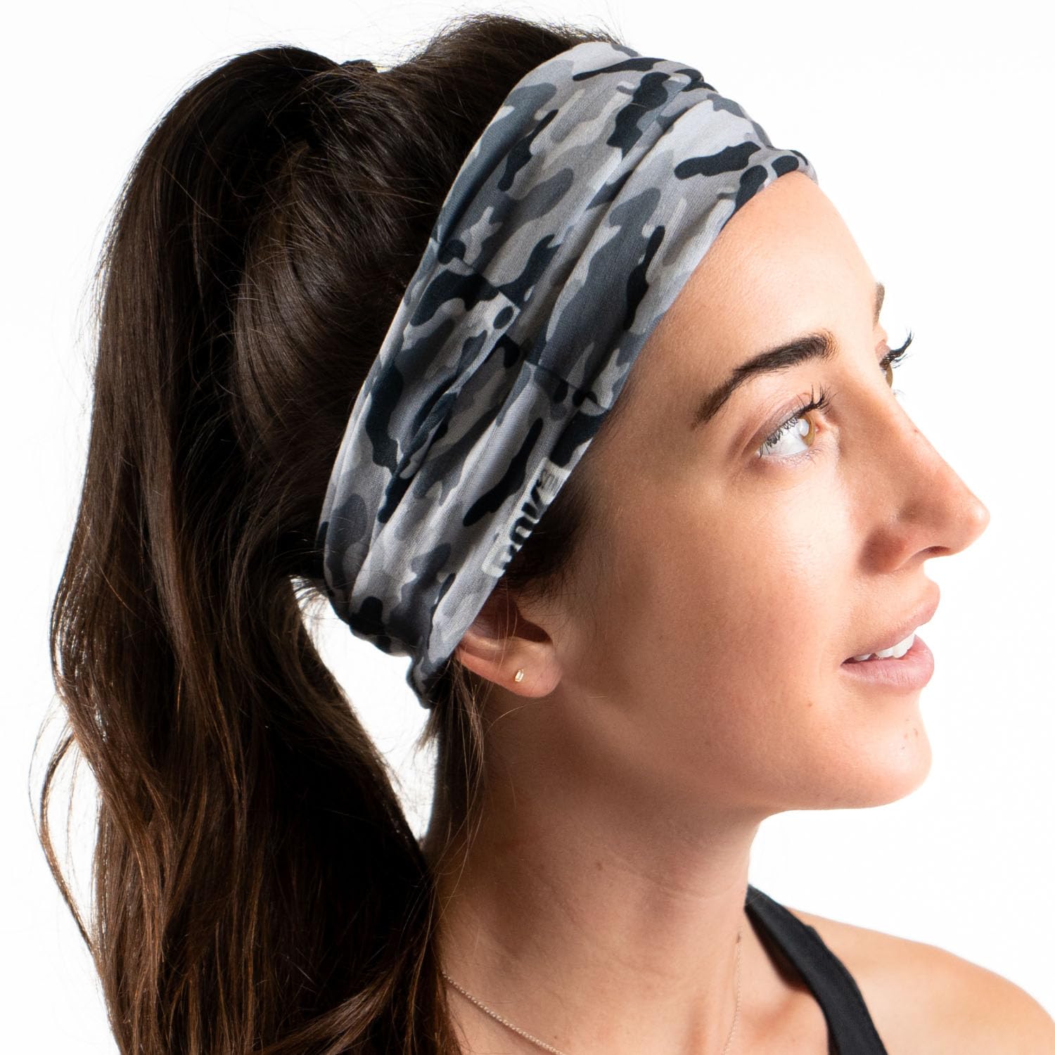 RokBAND Multi-Functional Neck Gaiter or Headband | Camouflage | Gray