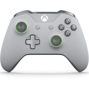 xbox wireless controller - grey/green (renewed)