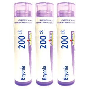 boiron bryonia alba 200ck homeopathic medicine for muscle and joint pain improved by rest - 3 count (pack of 1) (240 pellets)