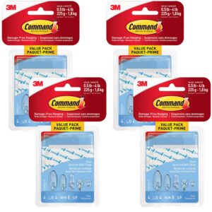 command assorted refill strips, clear, 32-small strip, 16-medium strip, 16-large strip