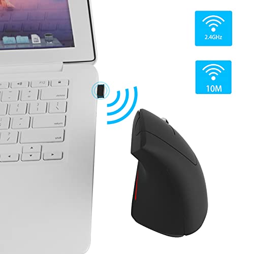 FLY WAY Ergonomic Vertical Wireless Mouse, Rechargeable 2.4GHz Optical Mice 800/1200/1600 DPI 6 Buttons for Laptop, PC, Computer, Desktop, Notebook