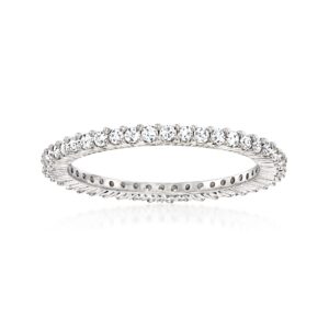 ross-simons 0.50 ct. t.w. diamond eternity band in 14kt white gold. size 6