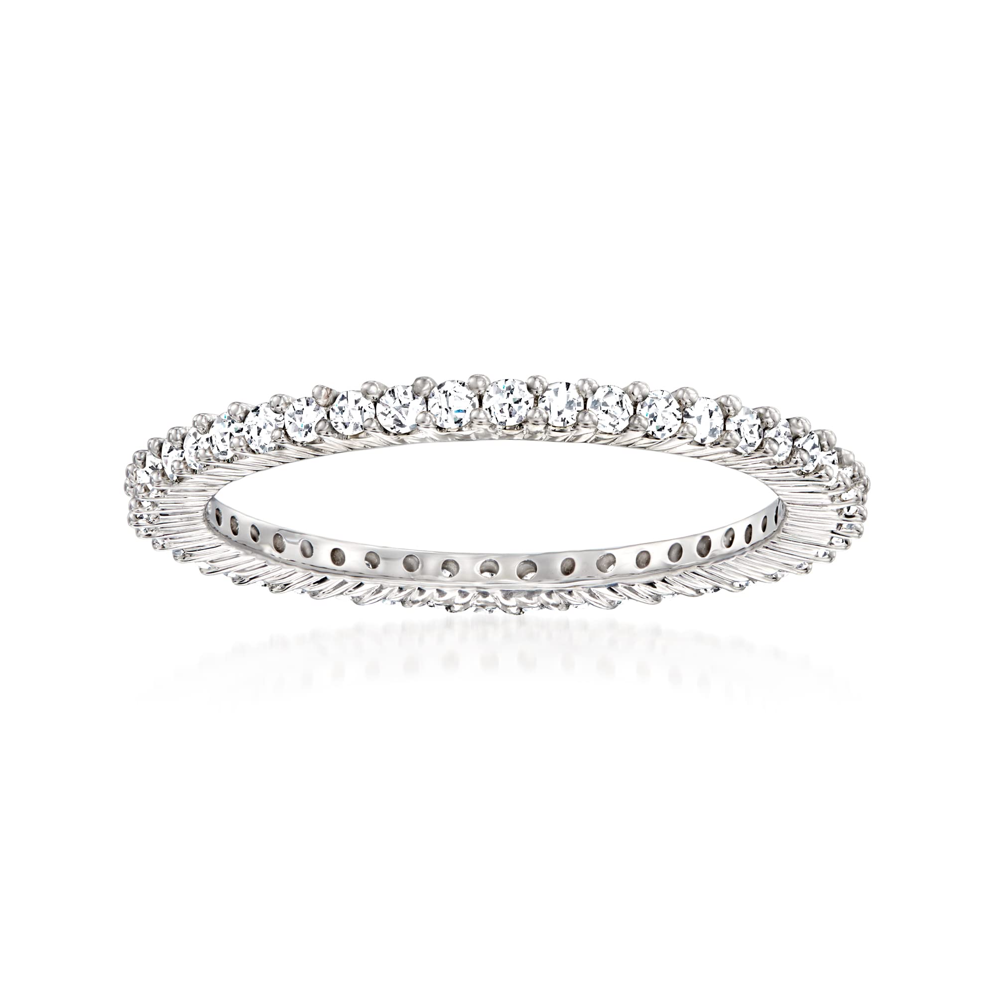 Ross-Simons 0.50 ct. t.w. Diamond Eternity Band in 14kt White Gold. Size 6