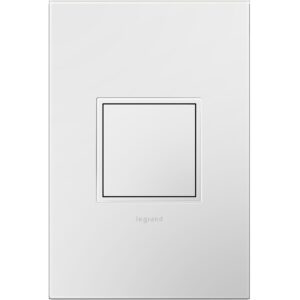 legrand adorne 20amp 1-gang pop-out outlet in gloss white with matching wall plate, arptr201gw2wp