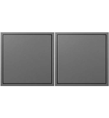 Legrand adorne 2-Gang Pop-Out Outlet in Magnesium with Matching Wall Plate, ARPTR152GM2WP