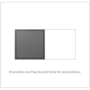 Legrand adorne 2-Gang Pop-Out Outlet in Magnesium with Matching Wall Plate, ARPTR152GM2WP