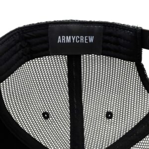 Armycrew Oversize XXL Blank Flatbill Mesh Snapback Cap - Black - 2XL