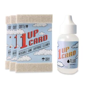 1UPcard Cleaning Kit Compatible With N64 (Nintendo 64) Console And Video Game Cartridges