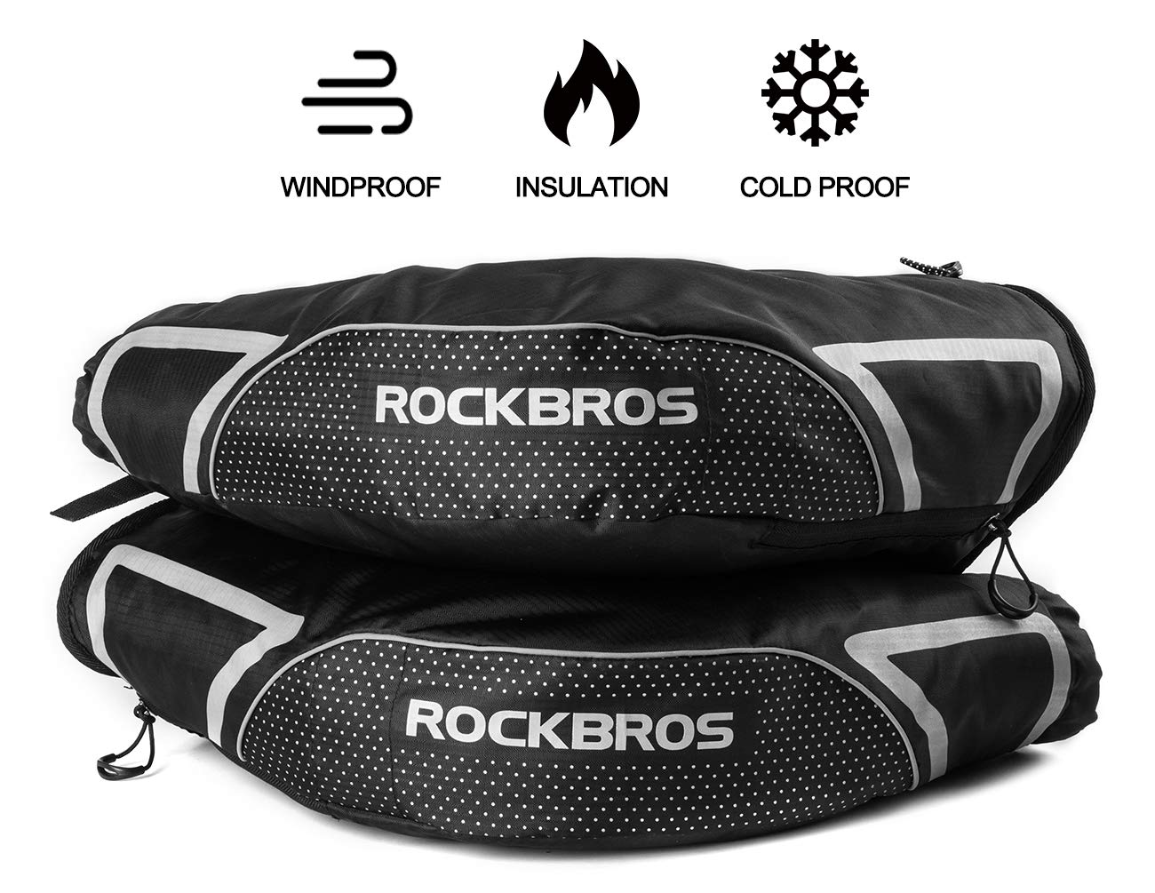 ROCKBROS Bike Handlebar Mittens Winter Extreme Cold Weather Mountain Commuter MTB Fat Bike Bar Covers Cyclist Pogies Mitten