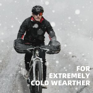 ROCKBROS Bike Handlebar Mittens Winter Extreme Cold Weather Mountain Commuter MTB Fat Bike Bar Covers Cyclist Pogies Mitten