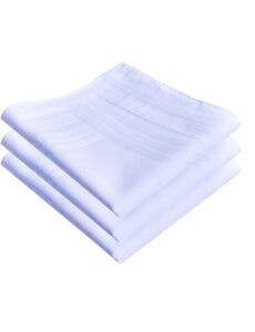 memoryhanky men's pure white 100% cotton handkerchiefs classic hankies