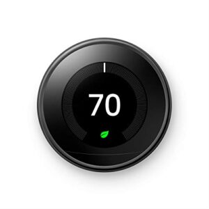 google nest learning thermostat - smart & programmable for home - 3rd generation - works with alexa - mirror black