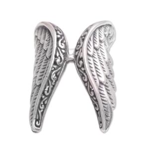 NOVICA Artisan Handcrafted Sterling Silver Cocktail Ring Feathered Wings No Stone Indonesia [ring Front 1.2 in L x 0.8 in W x 0.4 in H Band Width 3 mm W] ' Winged Glory'