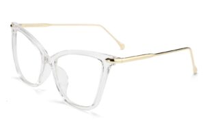 feisedy oversized cat eye glasses frame with clear lenses eyewear for women b2460