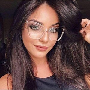 FEISEDY Oversized Cat Eye Glasses Frame with Clear Lenses Eyewear for Women B2460