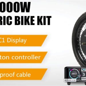 NBPOWER 72v 8000w QS 273 Electric Bike hub Motor Conversion kit with TFT Colorful Display, Sabvoton 72v 150Amp sine Wave Controller,8000W Ebike kit (19inch)