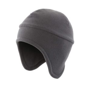 LLmoway Men Winter Skull Cap Windproof Warm Earflaps Hat with Mask 2 in 1 Cycling Hat Dark Grey