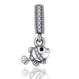 925 sterling silver fish charm animal charm birthday charm love charm for pandora charm bracelet