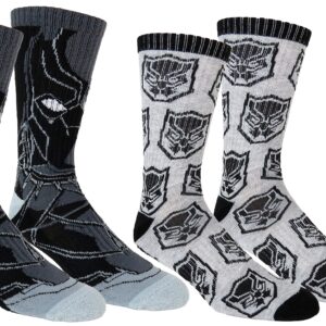 Marvel Mens Black Panther Athletic Socks 2 Pair Pack