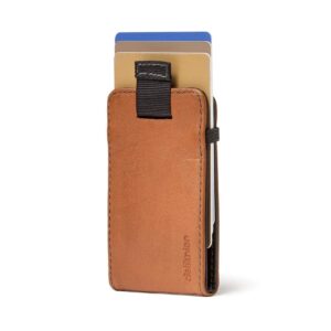 Distil Union Wally Micro - Slim Reversible Card Sleeve with Pull-Tab Access, 10 Card Capacity, RFID Blocking - Genuine Full Grain Leather Wallet