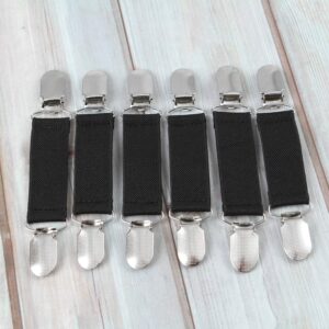 Ruisita 6 Pieces Fashion Fit Dress Clips Stainless Steel Elastic Clip Garments Glove Clips