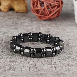 THUNARAZ 4Pcs Hematite Bracelet for Men Women Bangle Bracelet Magnetic Tiger Eye Bracelets