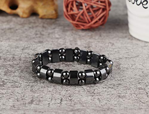 THUNARAZ 4Pcs Hematite Bracelet for Men Women Bangle Bracelet Magnetic Tiger Eye Bracelets